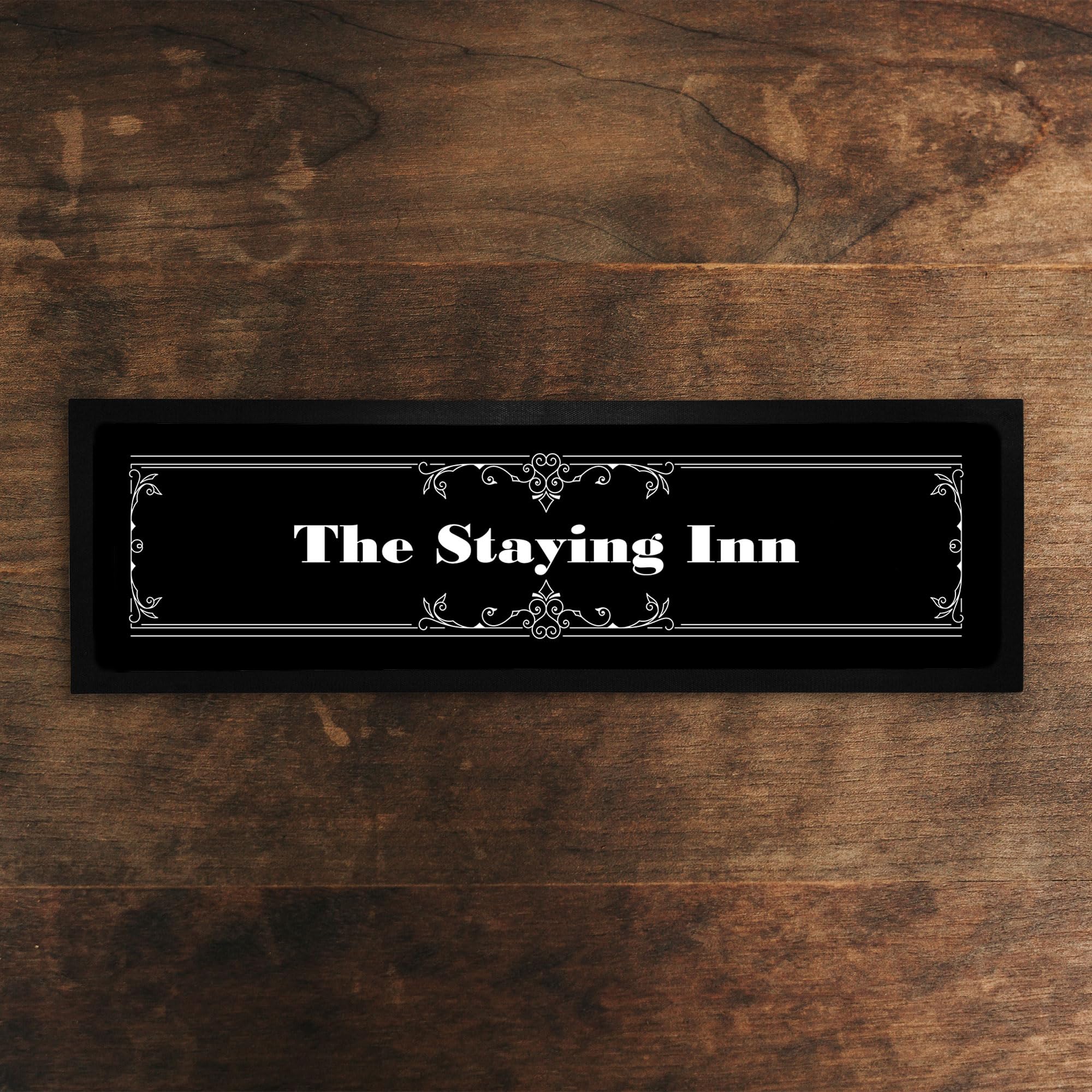 Personalized Bar Runner Mat - Novelty Beer Gifts for Home Bars - Ornate #1