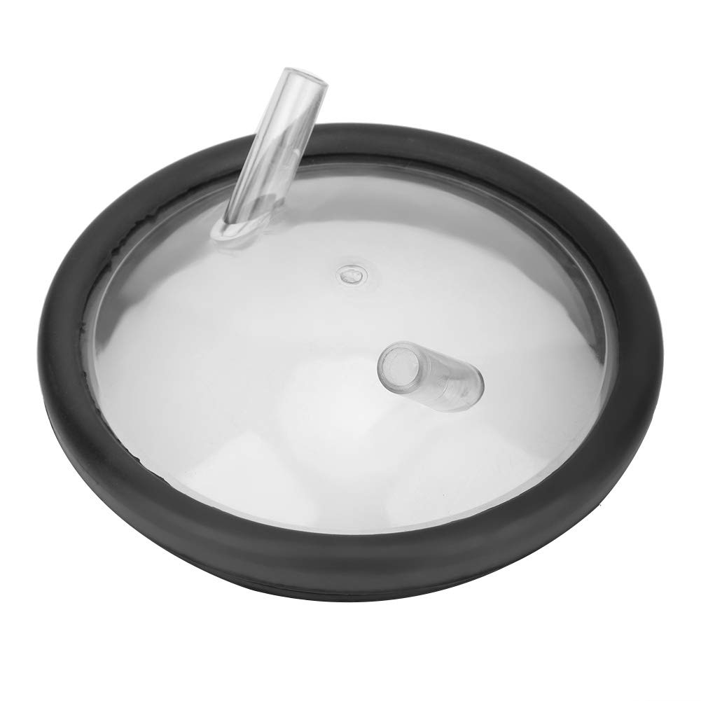 Plastic Milk Bucket Lid, Transparent Milk Bucket Lid with Gasket 2 Entrances Milking Machine Bucket Lid 8 * 8 inch