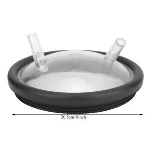 Plastic Milk Bucket Lid, Transparent Milk Bucket Lid with Gasket 2 Entrances Milking Machine Bucket Lid 8 * 8 inch