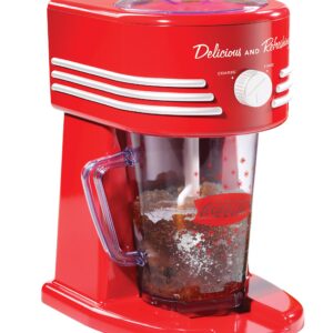 Nostalgia Coca-Cola Frozen Drink Maker and Margarita Machine for Home - 40-Ounce Slushy Maker with Stainless Steel Flow Spout - Easy to Clean and Double Insulated - Red