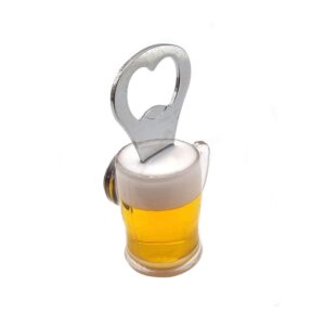 Creative Acrylic Beer Bottle Opener Beer Mug Shape Bottle Opener Kitchen Accessories Fridge (Bottle Opener B)