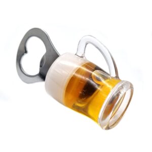 Creative Acrylic Beer Bottle Opener Beer Mug Shape Bottle Opener Kitchen Accessories Fridge (Bottle Opener B)