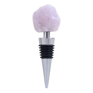 LCLUCKYLK Wine Bottle Stoppers | Champagne Saver Sealer | Natural Crystal Stone | Decorative Crystal Whiskey | Gemstone Preserve for Wedding Gift & Decoration (pink)