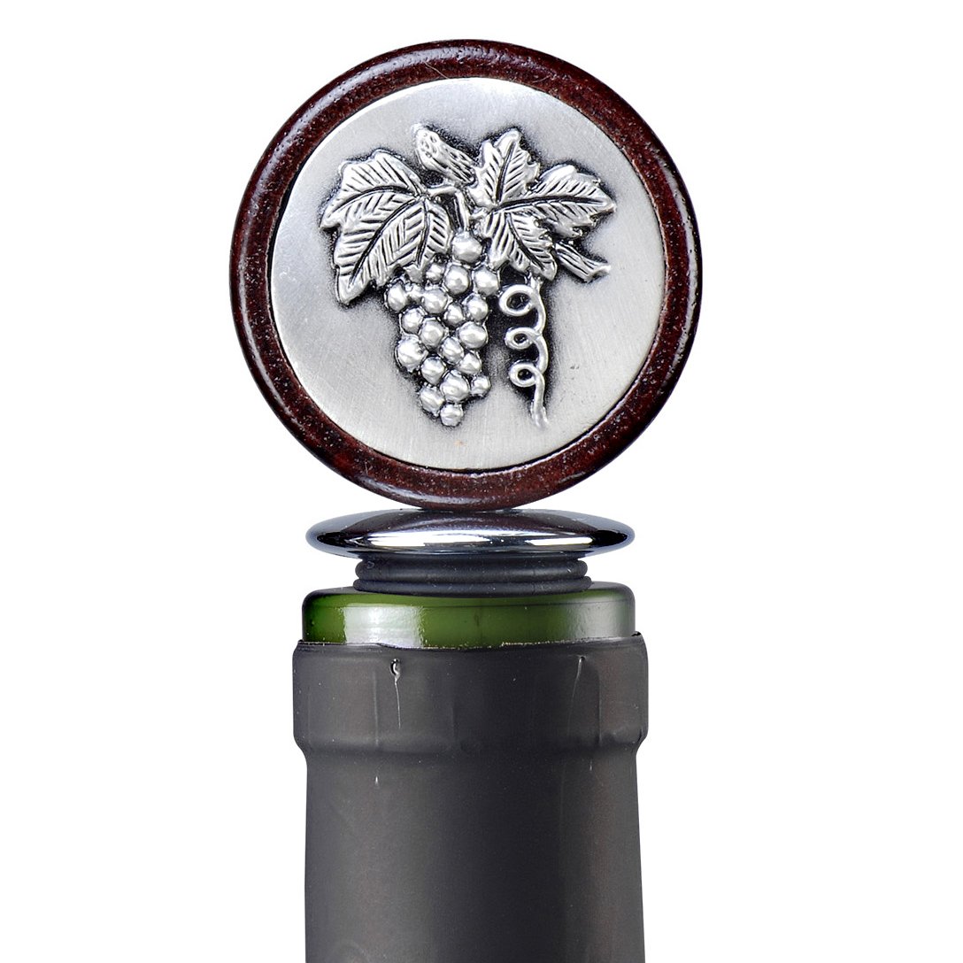 Prodyne Grapes Pewter Medallion Stopper