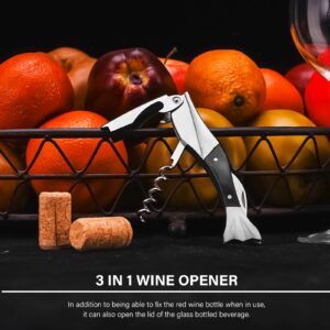 Corkscrew Bottle Opener, Stainless Steel Red Wine Opener Waiter Corkscrew Wine Openers with Foil Cutter for Bar, Restaurant, Parties Bartenders