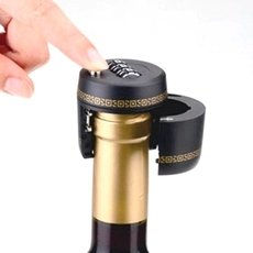 GOSONO Plastic Bottle Password Wine Lock Combination Stopper Vacuum Plug Device Preservation For Furniture Lock Hardware champagne keep fresh bottle Plug