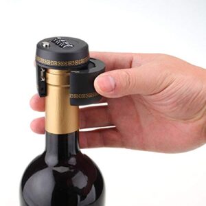 GOSONO Plastic Bottle Password Wine Lock Combination Stopper Vacuum Plug Device Preservation For Furniture Lock Hardware champagne keep fresh bottle Plug