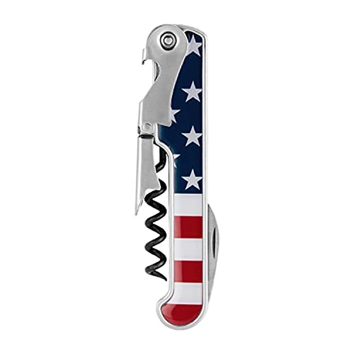 Foster & Rye American Flag Stainless Steel Double Hinged Corkscrews