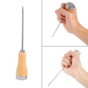 GLOGLOW Ice Pick, Portable Stainless Steel Ice Pick Punch Kitchen Tool with Wooden Handle Awl Punch Kitchen Bar Gadgets?