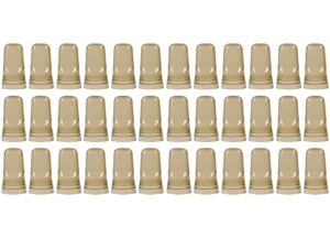 (pack of 36) universal liquor pourer covers, translucent pour spout dust cap covers by tezzorio