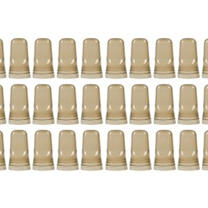 (Pack of 36) Universal Liquor Pourer Covers, Translucent Pour Spout Dust Cap Covers by Tezzorio