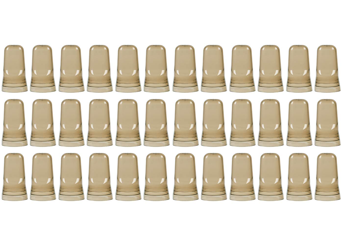 (Pack of 36) Universal Liquor Pourer Covers, Translucent Pour Spout Dust Cap Covers by Tezzorio