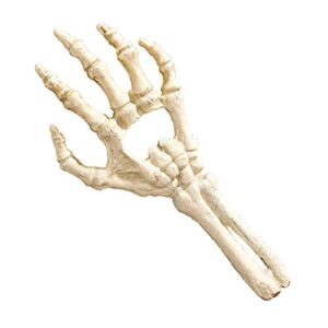 design toscano skeleton hand of destiny sculptural bottle opener, single, faux bone finish twin