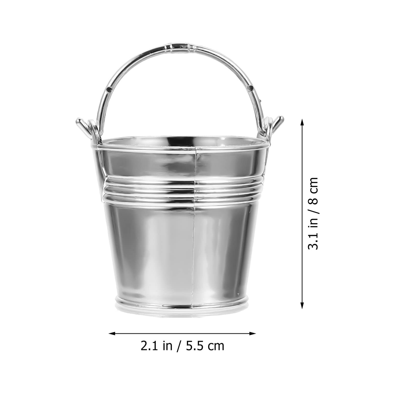 Cabilock 10pcs Snack Bucket Plastic Buckets with Handles Small Bucket Food Holder Metal Pail Metal Buckets for Party Mini Favor Buckets Iron Metal Bucket Candy Jug Vase Delicate Beer Barrel