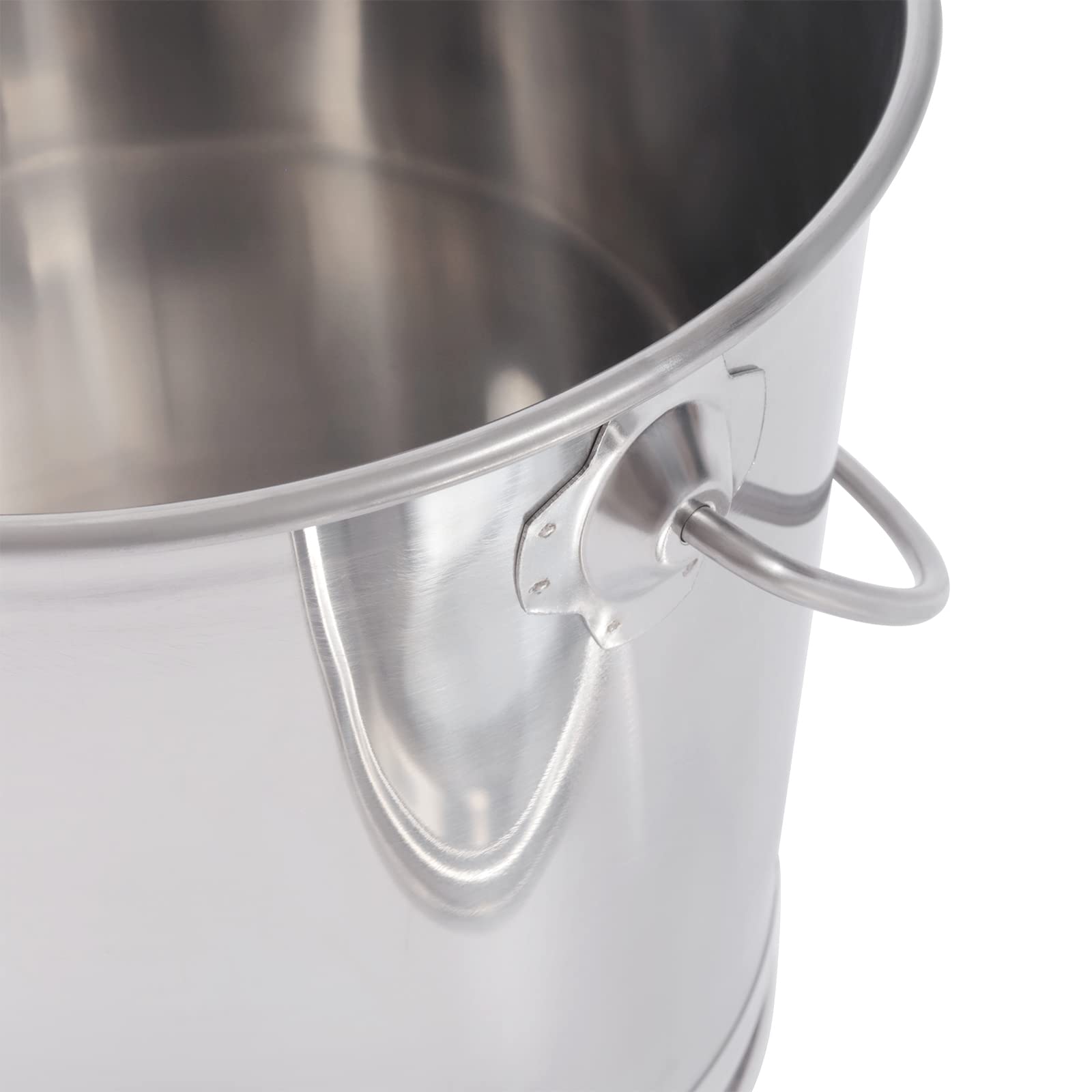 8.5Qt Milk Can Tote, Stainless Steel Milk Pail Bucket with Lid, and Open Lip Edge, Also Good for Compost