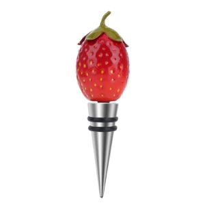 metal wine bottle stopper strawberry cork wine decoration home kitchen decor