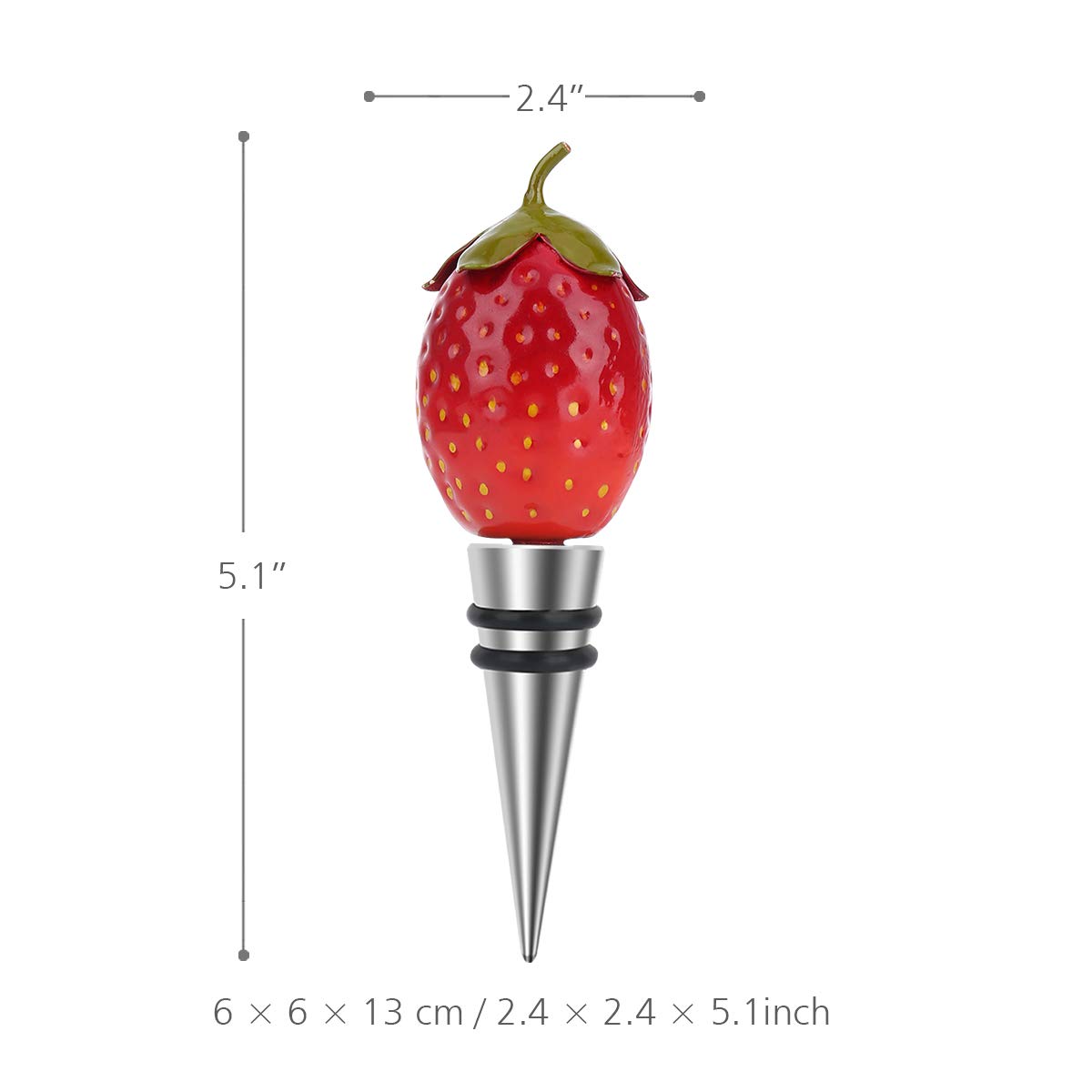 Metal Wine Bottle Stopper Strawberry Cork Wine Decoration Home Kitchen Decor