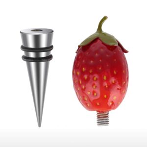 Metal Wine Bottle Stopper Strawberry Cork Wine Decoration Home Kitchen Decor