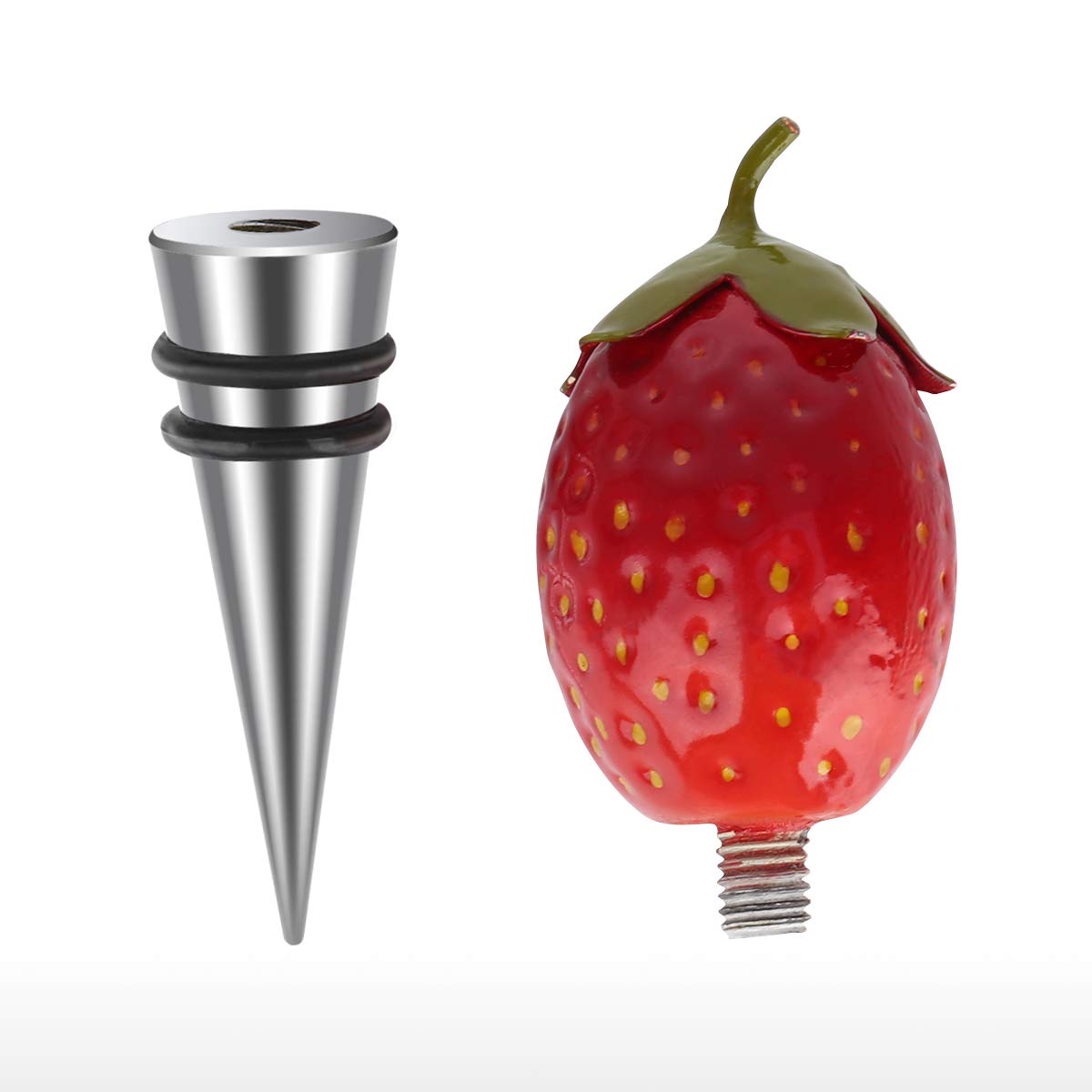 Metal Wine Bottle Stopper Strawberry Cork Wine Decoration Home Kitchen Decor