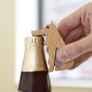 Kikkerland Fetch! Stainless Steel Dog Novelty Bottle Opener, Fun Kitchen Home Bar Accessory Gift