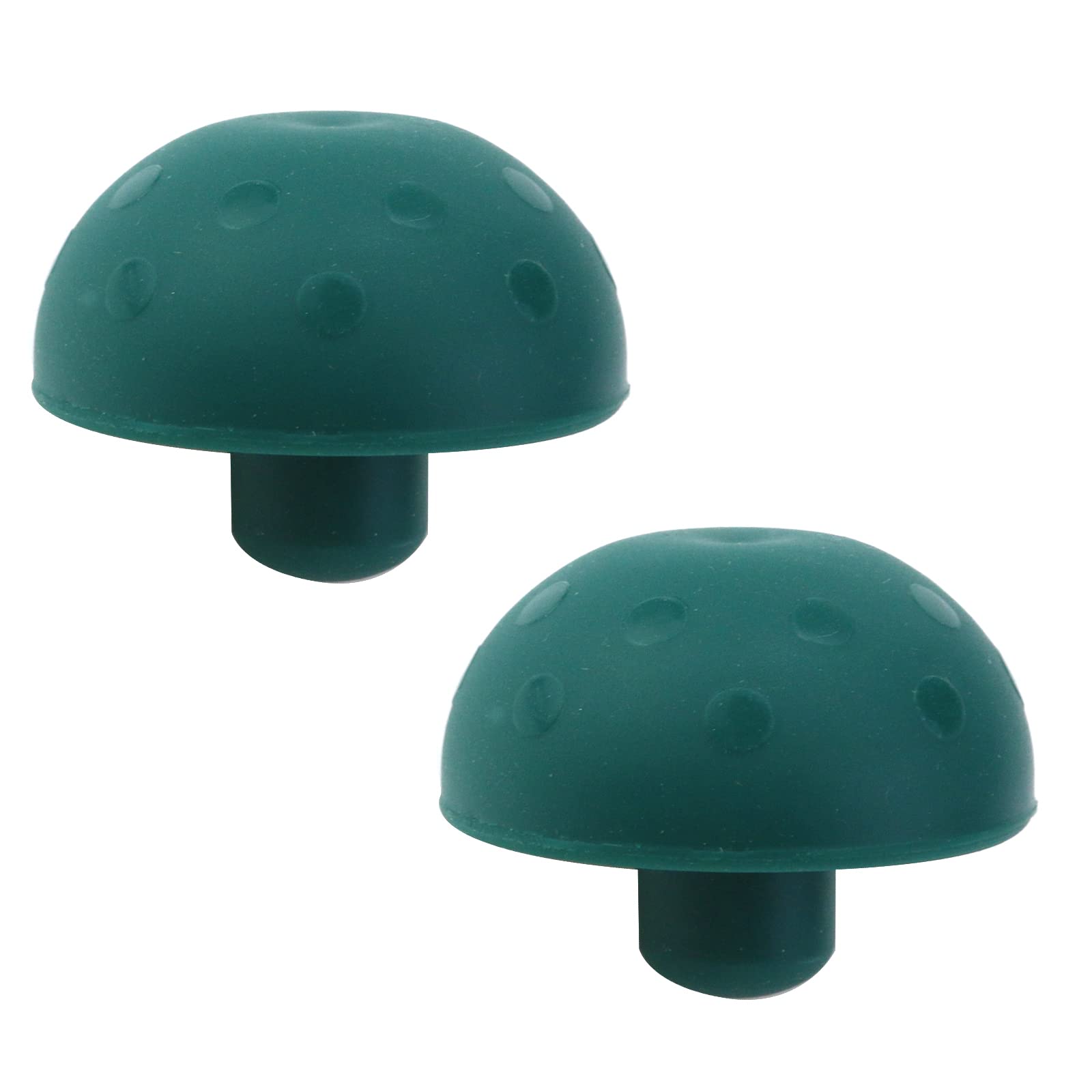 Faotup 2PCS Green Mushroom Wine Stopper,Beverage Bottle Stoppers,Silicone Wine Stopper Cute,Wine Stopper Decorative,0.72" Plug Diameter,2.18×2.18×1.71Inches