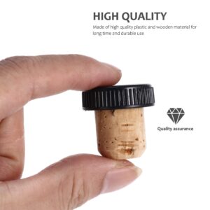 Hemoton 12pcs Cork Wedding Decor Wine Bottle Supplies Kitchen Beverage Stopper Red Wine Plug Bottle Plug Wine Bottle Stoppers Beverage Bottle Stopper Wood Straight Mouth Wine Bottle Cap