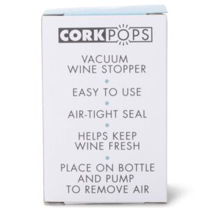 Cork Pops Reflective Ombre Acrylic 2.75 Inch Silicone Seal Vacuum Wine Bottle Stopper Set Of 3