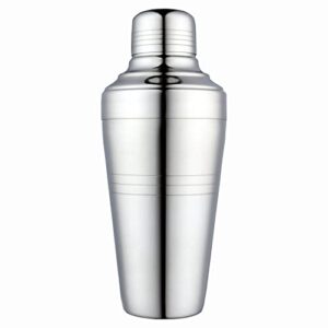 BGM.FOX Premium Stainless steel Cocktail Shaker Martini Shaker with Strainer and Lid Top - Leak Proof,Pro Drink Cobbler Shaker Mixer for Bartender Silver C