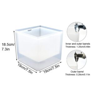 LED Ice Bucket, 3.5L Large Capacity LED Waterproof with Multi Color Changing Double Layer Square Champagne Wine Drinks Beer Bucket for KTV Party Bar Home Wedding