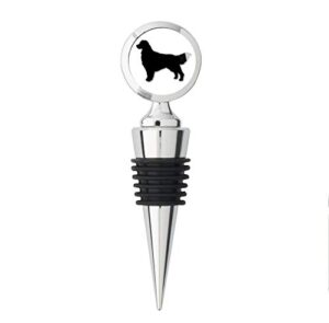 golden retriever dog breed metal steel bottle stopper winestopper