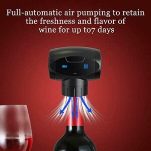 KAVYDENS Electric Wine Stoppers, Best Gift for Wine Lover, Automatic Wine Vacuum Pump with Stoppers Silicone, Reusable Wine Bottle Stoppers Cork Saver Plug & Sealer