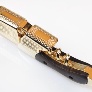 Gold & Black Corkscrew Wood Handle Professional Double Hinge Waiters Wine Key