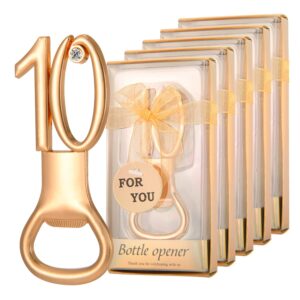 24 pieces/packs 10 bottle openers for 10th birthday party favors wedding anniversary gidts decorations or souvenirs for guests with gift boxes party giveaways for adults (10)