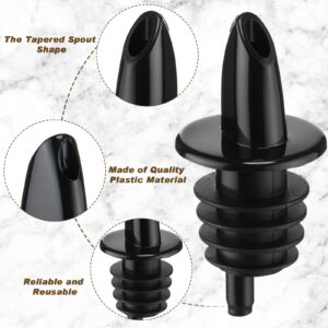 30 Pcs Universal Liquor Pourer Cover Translucent Bottle Toppers for Liquor Bottle Covers 30 Pcs Free Flow Pourers Black Bottle Pourers for Alcohol Plastic Spouts for Kitchen Bar Wine Tools Supplies