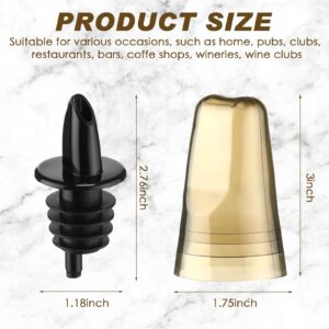 30 Pcs Universal Liquor Pourer Cover Translucent Bottle Toppers for Liquor Bottle Covers 30 Pcs Free Flow Pourers Black Bottle Pourers for Alcohol Plastic Spouts for Kitchen Bar Wine Tools Supplies