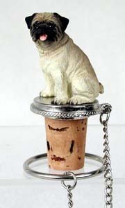 pug bottle stopper (fawn)