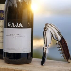 Legnoart Amarone Stainless Steel Sommelier Corkscrew with Dark Pakkawood Handle