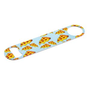 pizza pattern powder coated steel bottle opener