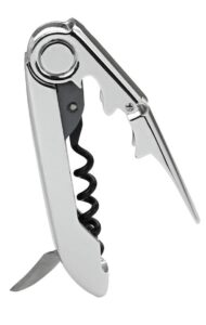 vinturi all-in-one waiter's corkscrew bottle opener and foil cutter, silver