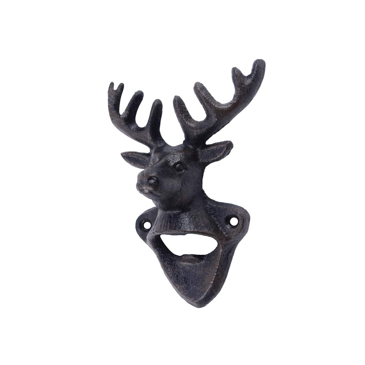 Treasure Gurus Cast Iron Wall Mount Deer Antlers Beer/Soda Bottle Opener Hunting Cabin Bar/Pub Decor