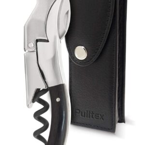 Pulltex Pulltaps Cordoba Horn Handle Hand Made Corkscrew with Leather Case Set