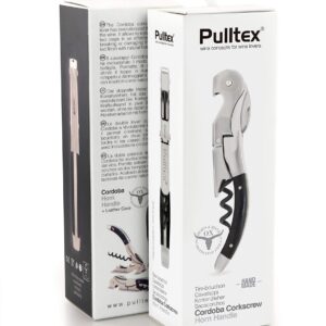 Pulltex Pulltaps Cordoba Horn Handle Hand Made Corkscrew with Leather Case Set