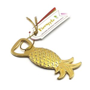 gold pineapple bottle opener for wedding party favor set of 20