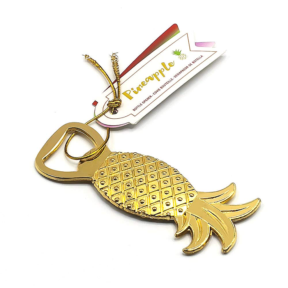 Gold Pineapple Bottle Opener for Wedding Party Favor Set of 20