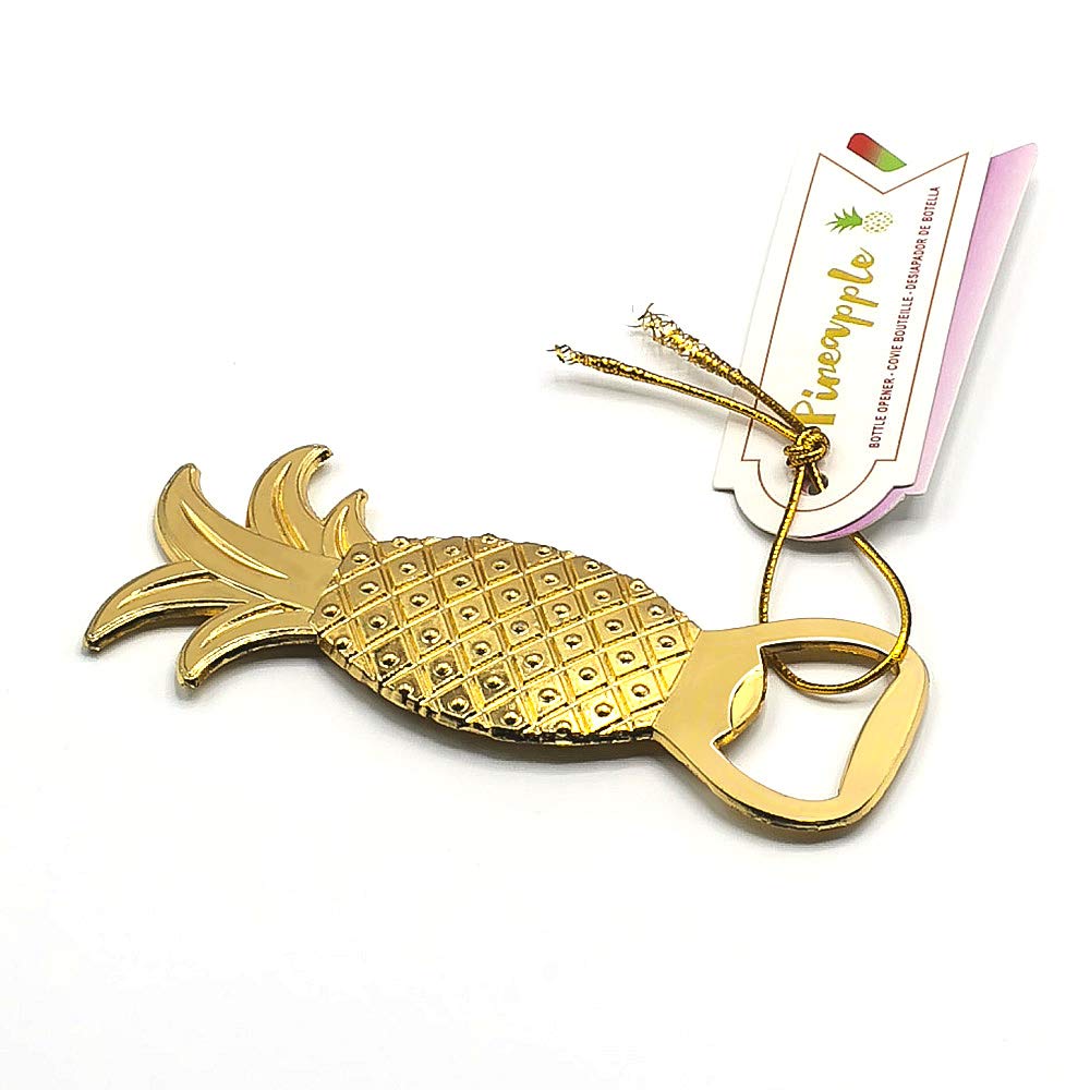 Gold Pineapple Bottle Opener for Wedding Party Favor Set of 20