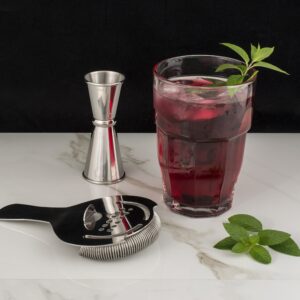 HIC Kitchen Cocktail Hawthorne Strainer, 6 Inch x 3.75 Inch, 18/8 Stainless Steel