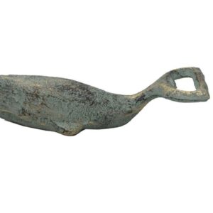 Hampton Nautical Cast Iron Whale Bottle Opener, 7", Rustic Bronze