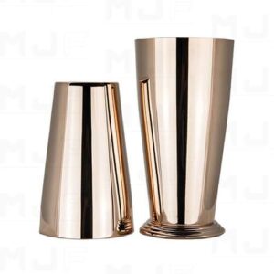 mjflair yukiwa uk bar weighted cocktail boston tin shaker set (mirror rose gold)