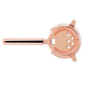 Cocktail Strainer, Rose Gold Stainless Steel Martini Drink Strainer Ice Filter for Professional Bartenders and Mixologists