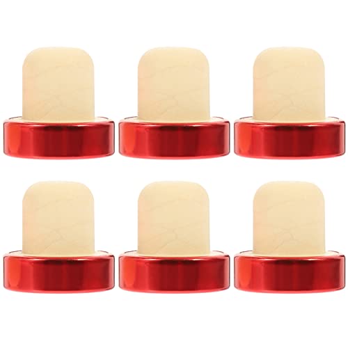 Luxshiny Blantons Bourbon Stopper Display Wooden Wine Bottle Stopper 6pcs T Shaped Wine Cork Reusable Red Wine Corks Macromolecule Sealing Plug Bottle Cap for Wine Storage Cork Holder